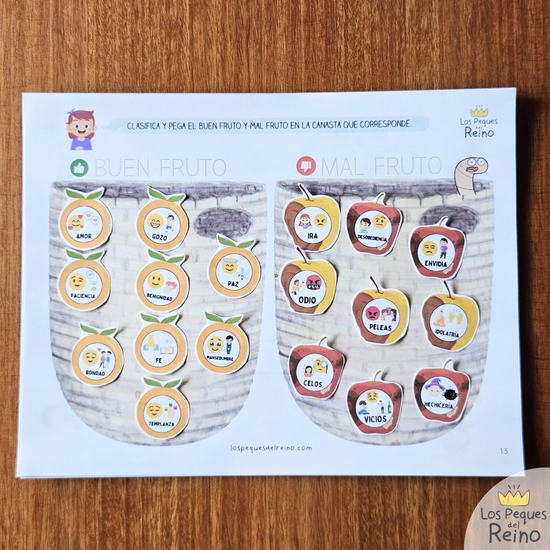🌟¡NUEVO! PACK ACTIVIDADES - FRUTO DEL ESPÍRITU – Los Peques del Reino
